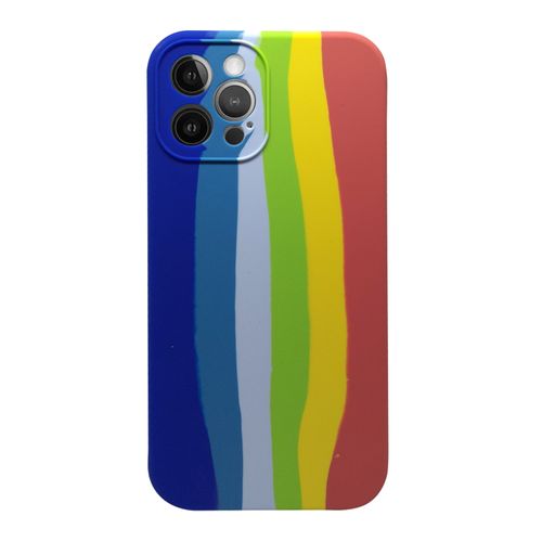 Capa Deco iPhone 12 Pro Silicone Degrade Amarelo e Azul Claro - Deco