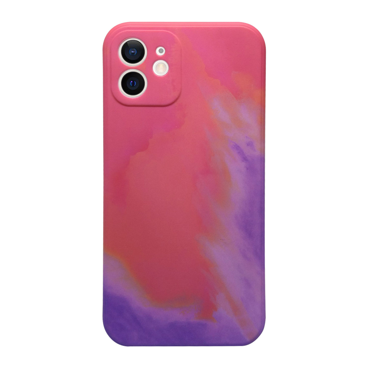 Capa Deco iPhone 12 Silicone Camuflado Rosa e Roxo - Deco